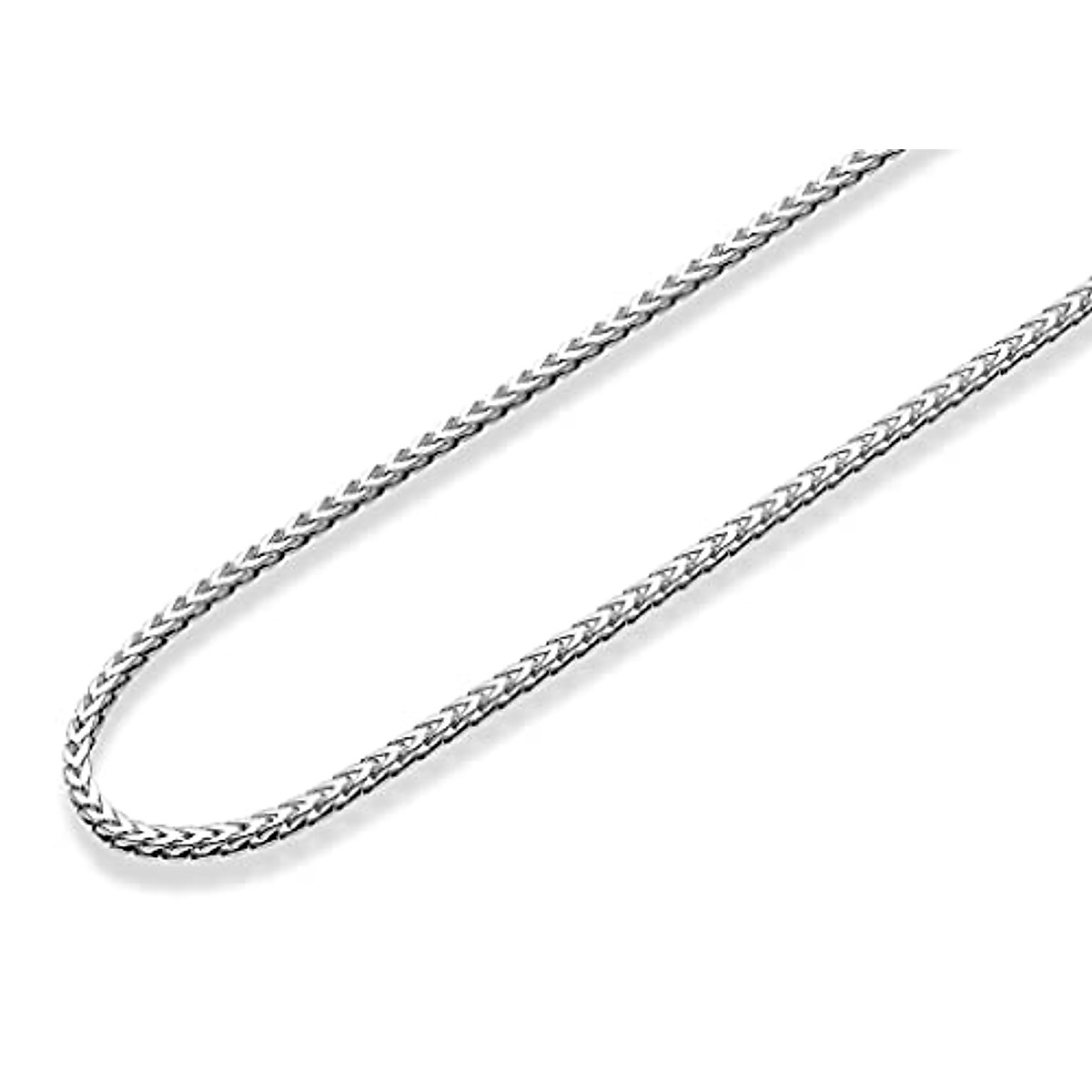 Miabella Solid 925 Sterling Silver Italian 2mm Franco Square Box Link Chain Necklace for Men Women Made in Italy (Length 20 Inches)
