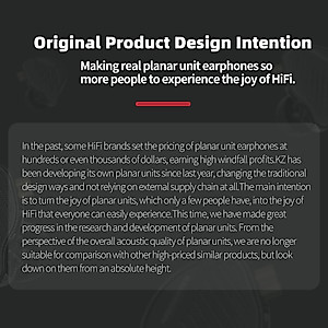 KZ PR1 Pro Planar IEM High Resolution Earphone Earbuds,Wired in-Ear Monitor Headphones/Headsets,HiFi in Ear Buds 4 Audiphile (Black, Without mic)