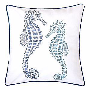 Homey COZY 71155-Seahorse Accent Pillow, Single, Blue