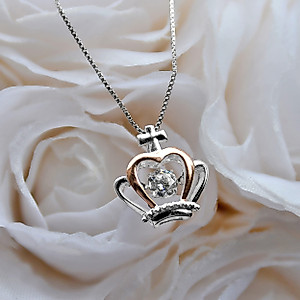 Aphrodite's Mom Birthday Gifts, To My Badass Mom,Luxe Crown Necklace, Birthday Gifts for Mom, 925 Sterling Silver, Necklaces for Women, Gifts for Mom From Daughter, Sterling Silver, Cubic Zirconia