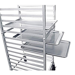 New Star Foodservice 36527 Commercial-Grade Aluminum 20-Tier Sheet Pan/Bun Pan Rack, 26" L x 20" W x 69" H with Brake Wheels