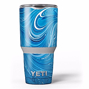 Design Skinz Liquid Blue Color Fusion - Skin Decal Vinyl Wrap Kit Compatible with The Yeti Rambler Cooler Tumbler Cups