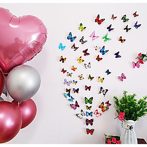 100 PCS Butterfly Dragonfly Wall Sticker, 3D Butterflies Decor Dragonfly Butterfly Decals for Removable Mural Stickers Home Bedroom Decoration