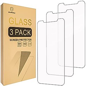 Mr.Shield [3-PACK] Designed For iPhone 11 Pro, iPhone X/iPhone XS [Tempered Glass] Screen Protector [0.3mm Ultra Thin 9H Hardness 2.5D Round Edge] with Lifetime Replacement
