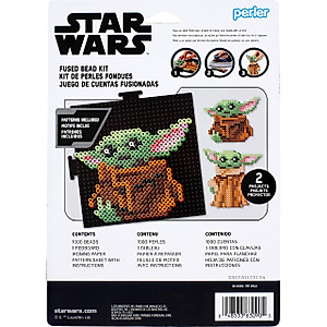 Perler 80-63090 The Mandalorian Baby Yoda Star Wars Fuse Bead Blister Kit, 1000pcs