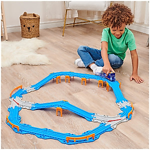 Mighty Express, 32-Piece Train Track Pack with Exclusive Mechanic Milo Toy Train, Kids Toys for Ages 3 and up