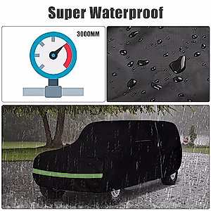 Waterproof Car Cover Compatible with Chverolet K5 Blazer/GMC Jimmy 1969-1991 210T All Weather Classic Car Covers with Zipper Door for Snow Rain Dust Protection
