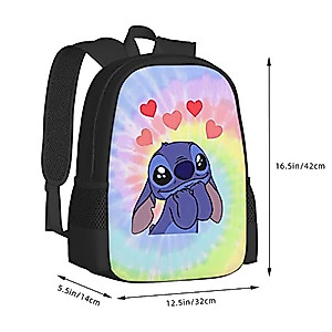Stitch Backpack Cute Stitch Cartoon Character Unisex Laptop Backpack Adult Daypack Lightweight Backpack - Stitch Merch Bag Gifts
