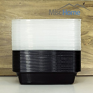 [20 Pack] 24 Oz. Meal Prep Containers BPA Free Plastic Reusable Food Storage Container Microwave & Dishwasher Safe w/Airtight Lid For Portion Control & Bento Box Lunch Box