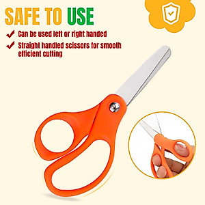 12 Packs Kids Scissors, Scissors for School, Safety Scissors, Blunt Tip Scissors, 5 Inch School Student Blunt Tip Kids Craft Scissors, Safety Comfort Grip for Children Cutting Paper