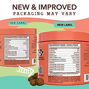 Natural Dog Company Skin & Coat Chews, Salmon & Peas Flavor, Dog Vitamins and Supplements for Healthy Skin & Coat, Itch Relief for Dogs with Allergies, with Biotin, Vitamin E, Omega 3, Antioxidant