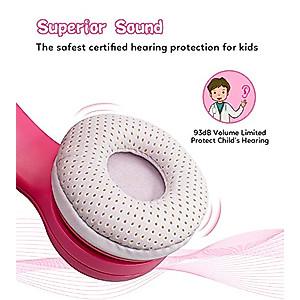 YUSONIC Unicorn Headphones for Girls,15 Hours Play time,Bluetooth Unicorn Headphones Toddler School Laptop Cellphones Plane use, Light Up Wireless Kid Headphone Birthday Gifts (Pink)