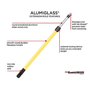 Mr. LongArm 6508 Heavy Duty Alumiglass Extension Pole 4-to-8 Foot