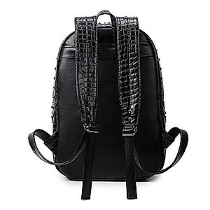 seamand Personalized 3D Lion PU Leather Casual Laptop Backpack for Men Durable Travel Daypack (Gold color)