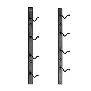 Jagged Ridge Wine Rooms 12 Bottle Wall Mounted Wine Rack Hanging Wall Wine Rack - Stylish & Modern Wine Storage Rack, Alloy Steel, Colour - Matte Black Powder Coat Finish