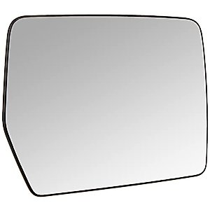 Fit System 30194 Passenger Side Heated Mirror Glass w/Backing Plate, Ford F150, Lincoln Mark LT, 6 13/16" x 9 1/8" x 10 1/2" (w/o Blind Spot)