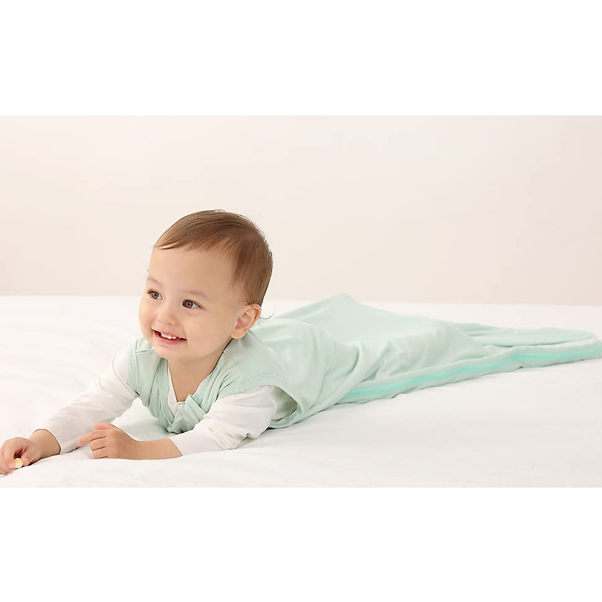 Unisex Baby Viscose from Bamboo Sleep Sack Sleeping Bag Infant Boys Girls Wearable Blankets, 0.5 TOG(Dusty Blue, 6-18M)