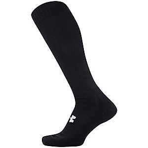 Under Armour Adult Tactical HeatGear Over-The-Calf, 1-Pair , Black/White 1 , Large