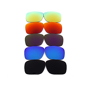 GALAXYLENSE 5 Color Pairs Replacement Lenses For Oakley Holbrook Sunglasses Polarized