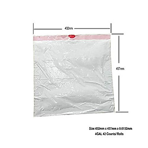 Small Trash Bags Fangkun 4 Gallon 42 Bags White Drawstring Bathroom Garbage Bags 15 Liter Wastebasket Trash Can Liners for Home Office Bins, 42 count