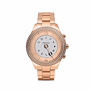 Fossil Stella Gen 6 Hybrid 40mm Stainless Steel Smart Watch, Color: Rose Gold (Model: FTW7063)