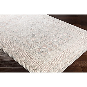 Mark&Day Area Rugs, 5x7 Herblay Global Rose Area Rug, Camel Beige Grey Carpet for Living Room, Bedroom or Kitchen (5'1" x 7'3")