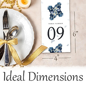 1-30 Table Numbers, Wedding Table Numbers Plus Head Table and Gift Table 32 Pieces, Double Sided Wedding Reception Table Numbers, Wedding Seating Chart, Special Event Table Number Signs 4x6.