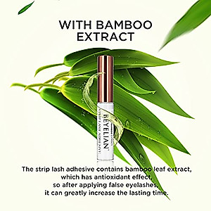 BEYELIAN Eyelash Glue, Lash Glue, Clear False Eyelash Glue with Bamboo Extract,Latex Free, Sensitive Eyes,Waterproof, Strong Hold,5g