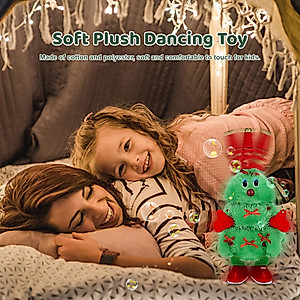 QUUREN Electric Christmas Tree Plush Toy, Singing and Dancing Christmas Toys Animated Christmas Decorations Cute Funny New Year Xmas Gifts for Family Friends Toddlers Kids