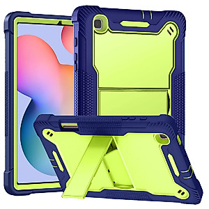 Vakarey for Samsung Galaxy Tab S6 Lite Case for Kids,for Samsung Tab S6 Lite Case 2022 10.4 Inch with S Pen Holder,Blue+Green