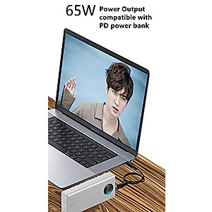 65W PD USB Type C Male Input to DC 7.4mm x 5.0mm Male (7.4mm x 0.6mm) Power Charging Cable Compatible for Dell Latitude E6420 E6430 E6430s E6430U E6440 E6500 E6510 (6.6 FT)