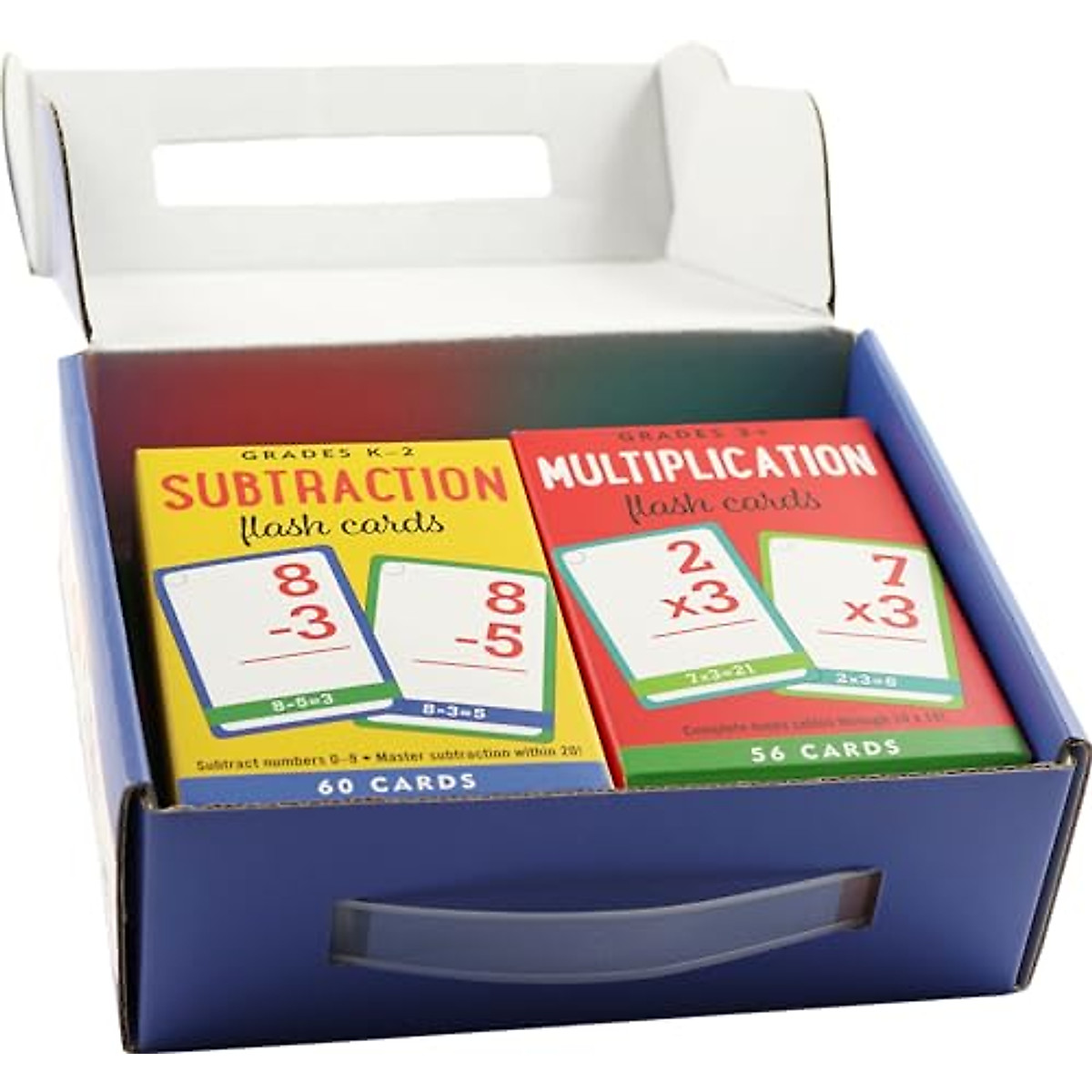 Essential Math Flash Cards Set - Addition, Subtraction, Multiplication, and Division (4 pack set)