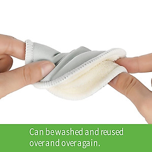 Haakaa All-Day Reusable Nursing Pad Set 8P -Washable Absorbent Bamboo Breast Pad - Perfect Leakproof Nipple Covers for Ladybug Letdown Catcher Pump & Postpartum Breastfeeding Mom w/Laundry Bag