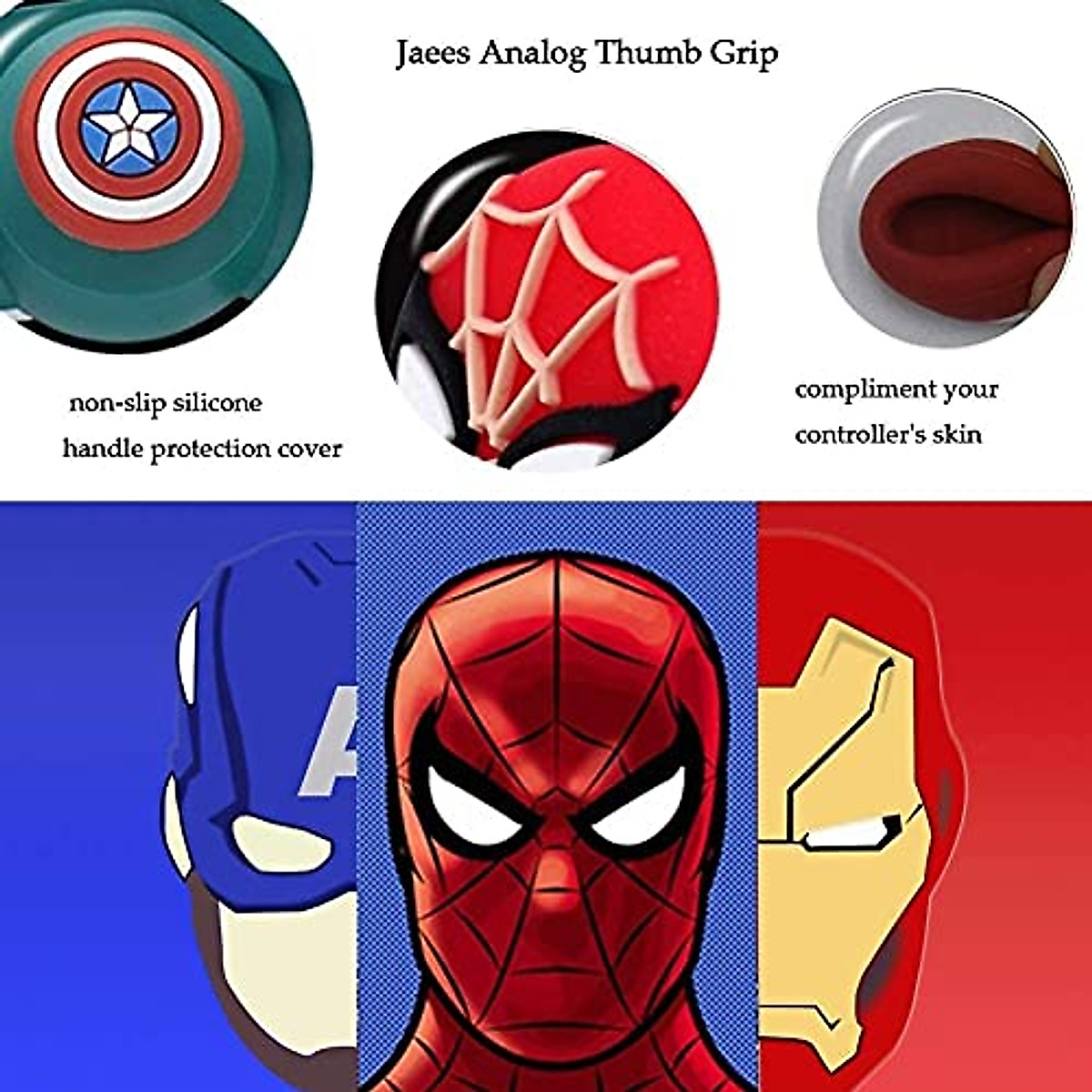 No-Slip Thumb Grips | Universal Edition for Nintendo Switch Pro, Playstation 4 (PS4), Playstation 5 (PS5), Xbox One & Xbox Series X Controller | 8-Pack