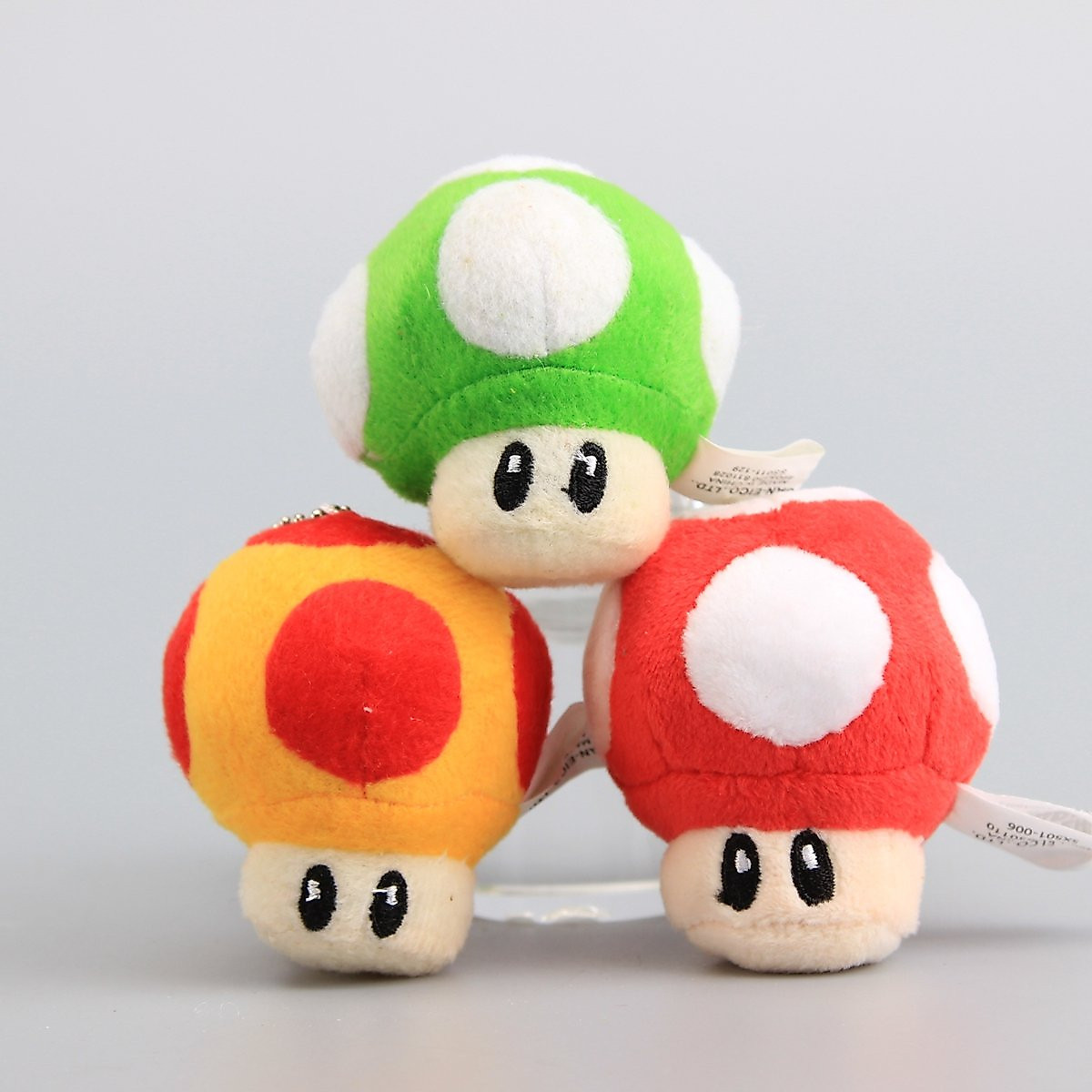 uiuoutoy 10pcs Mushroom Plush Keychain Decoration Pendant Doll Toy Set 6cm