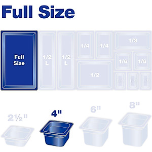 Carlisle FoodService Products StorPlus Plastic Full-Size Food Pan, 4 Deep Food Storage Container with 11 Quart Capacity, Polycarbonate, Full Size, Clear