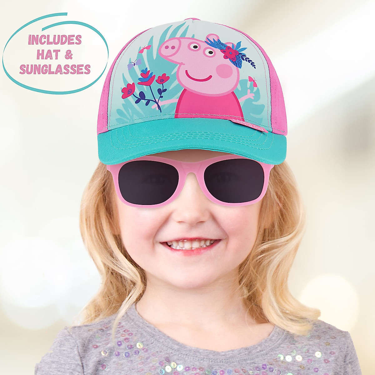 ABG Acessories Girls' Baseball Cap, Peppa Pig Adjustable Toddler Hat Ages 2-4