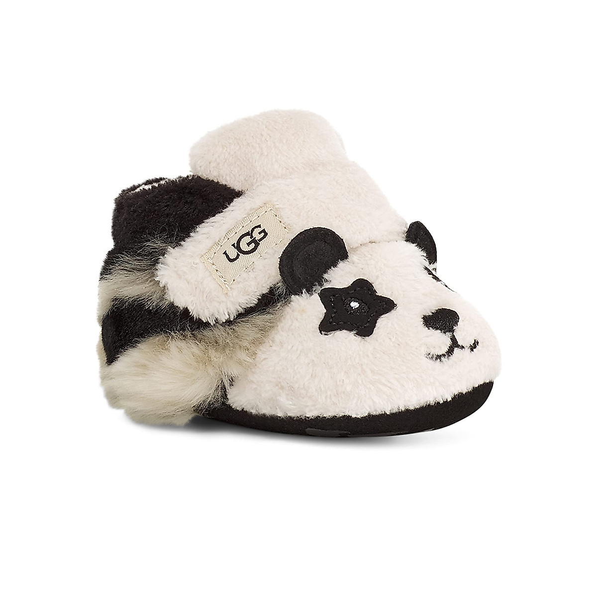 UGG Unisex-Baby Bixbee Panda Stuffie Boot, Pink/Black, 0-1 Infant