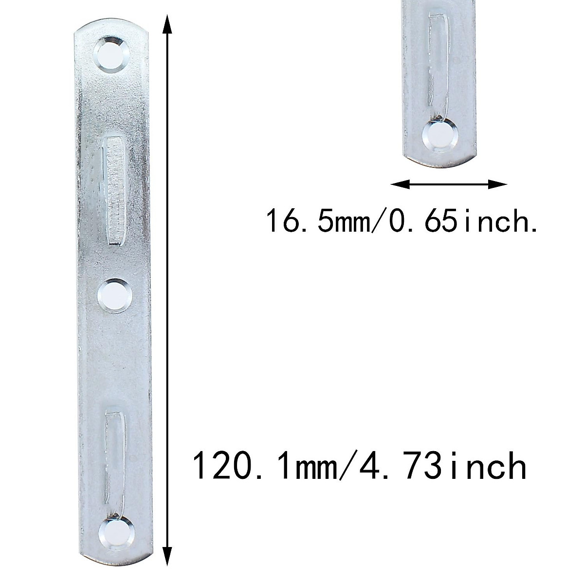SQXBK Wood Bed Rail Connecting Fittings 4PCS Bed Hook with 24PCS Screws, Furniture Bed Hardware