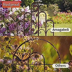 Amagabeli 2 Pack Large Garden Trellis 71” x 21” Heavy Duty Rustproof Brown Iron Plant Trellis for Potted Plant Support Tall Wall Metal Trellis for Rose Vine Vegetable Cucumber