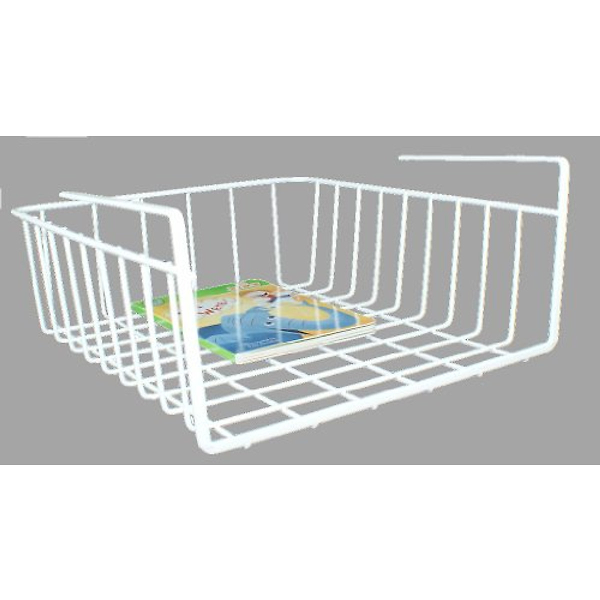 DecoBros Under Shelf Basket Wrap Rack, White
