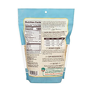 Bob's Red Mill Organic Quick Cooking Steel Cut Oats, 22-ounce (Pack of 4)