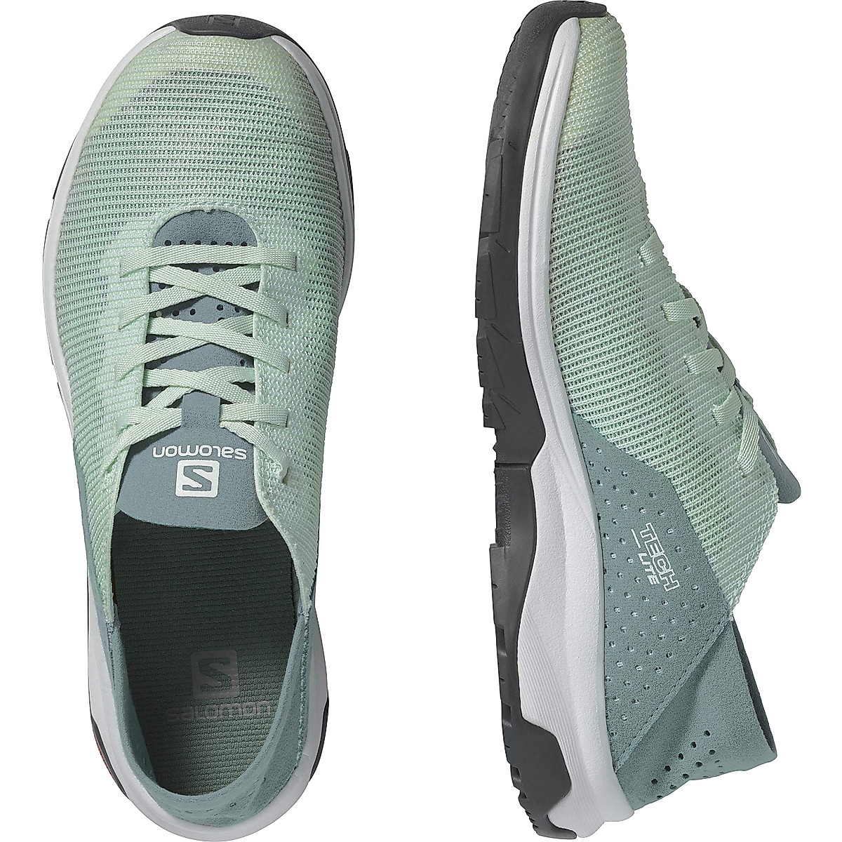 Salomon TECH LITE Hiking Shoes for Women Sneaker, Opal Blue/Trooper/Ebony, 6