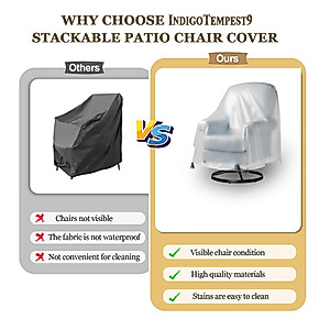 IndigoTempest9 Outdoor Swivel Lounge Chair Cover 4 Pack, Waterproof Heavy Duty Outdoor Chair Covers, Patio Rocking Chair Covers for Outdoor Furniture, (30 W x 34 D x 38.5 H inches)