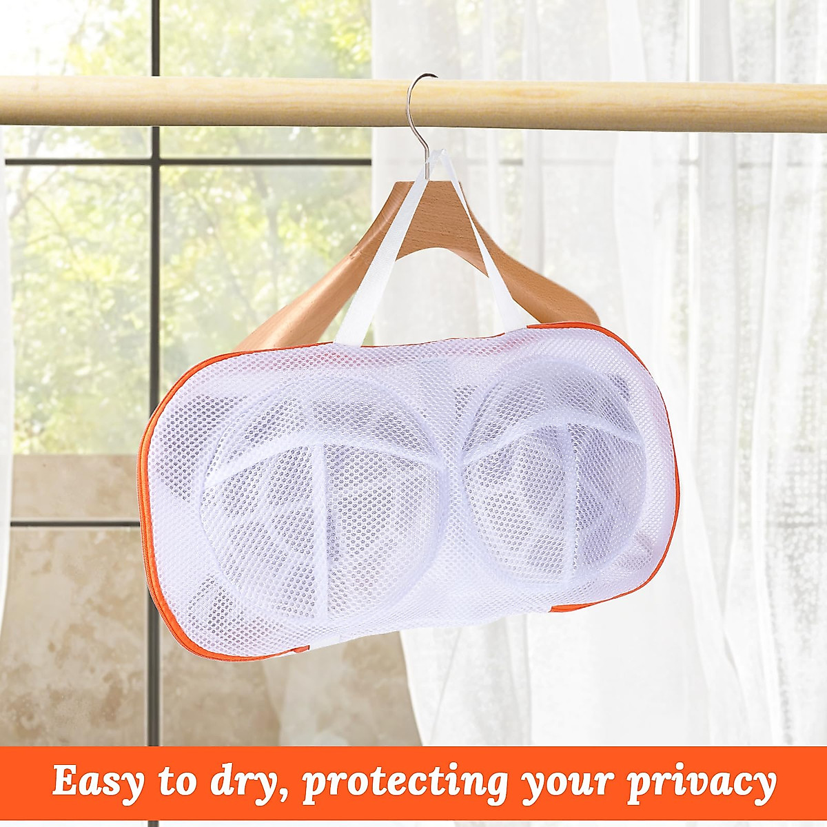 Bra Wash Bags for Laundry, Large Lingerie Underwear Brassiere Bag Set for Washing Machine With Zipper for Women Laundry Storage Washing Delicates (17"L x 9"W x 2"H)