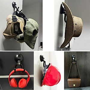 Pmsanzay Hat Rack, Acrylic Material, Suction Cup Hanger for Car & Truck, Hat Holder - No Falls Off - No Hat Damage