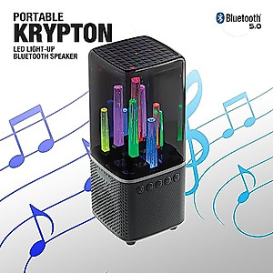 Audiolux Wireless Portable Bluetooth Speaker, Color Changing LED Light-Up MP3 Player, Clear Stereo Sound, Outdoor Surround Sound Streaming Device, Deep Bass, Rechargeable, TWS, USB Slot, Micro SD