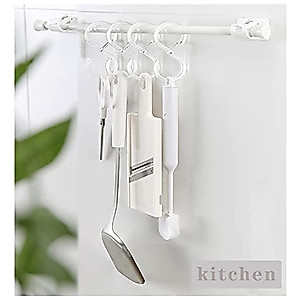S Hooks with Safety Buckle for Hanging, Anti-Drop S Shaped Hooks, Heavy Duty Rustproof S Hangers for Kitchen Utensil, Closet Rod, Bathroom (32, Clear)