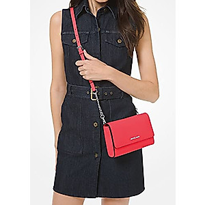 MICHAEL Michael Kors Saffiano Leather 3-in-1 Crossbody Clutch - Coral