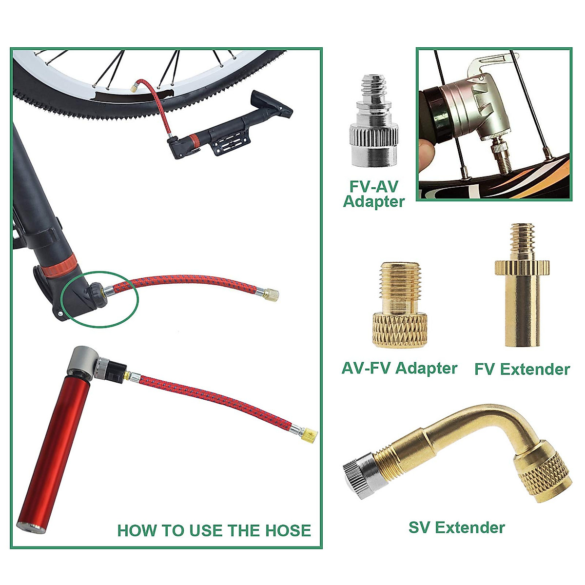 Create idea 12 Pcs Bike Ball Air Pump Accessory Sports Inflate Needle Nozzle Adapter Kit for Bicycle Football Inflatable Toys Air Mattress